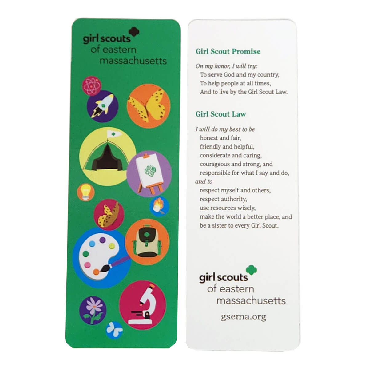 GSEMA Bookmark with the Girl Scout Promise and Law | Girl Scout Shop