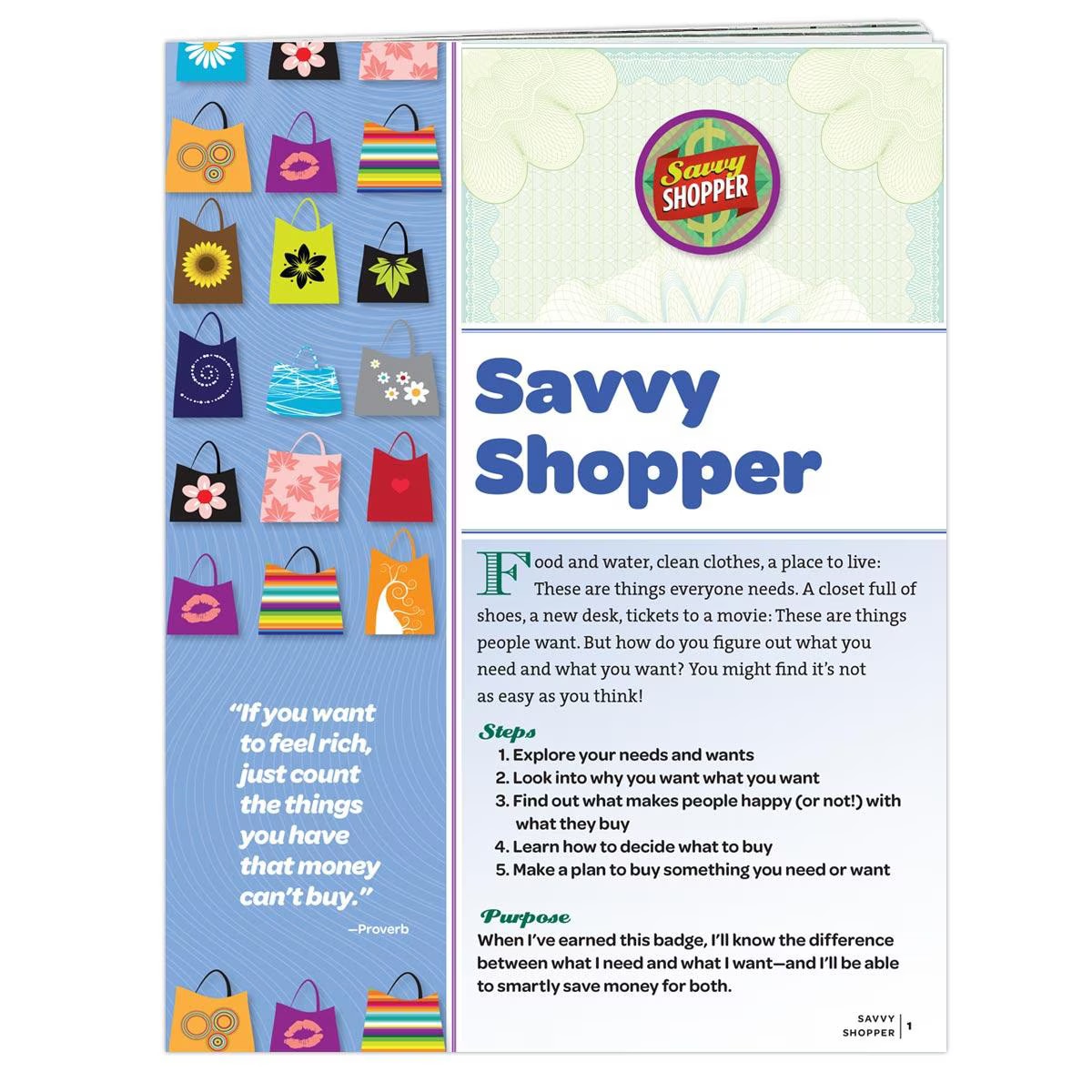 Junior Savvy Shopper Pamphlet | Girl Scout Shop