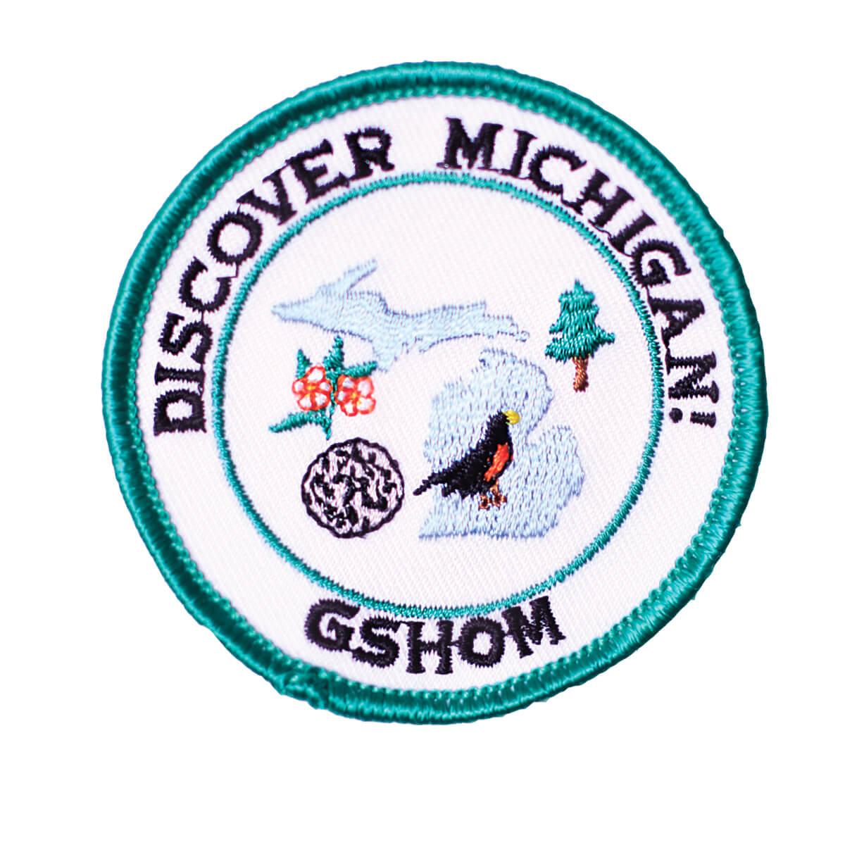 GSHOM Discover Michigan Patches|Girl Scout Shop