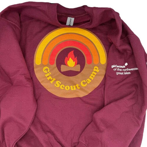 GSNWGL GIRL SCOUT CAMP CREWNECK | Girl Scout Shop