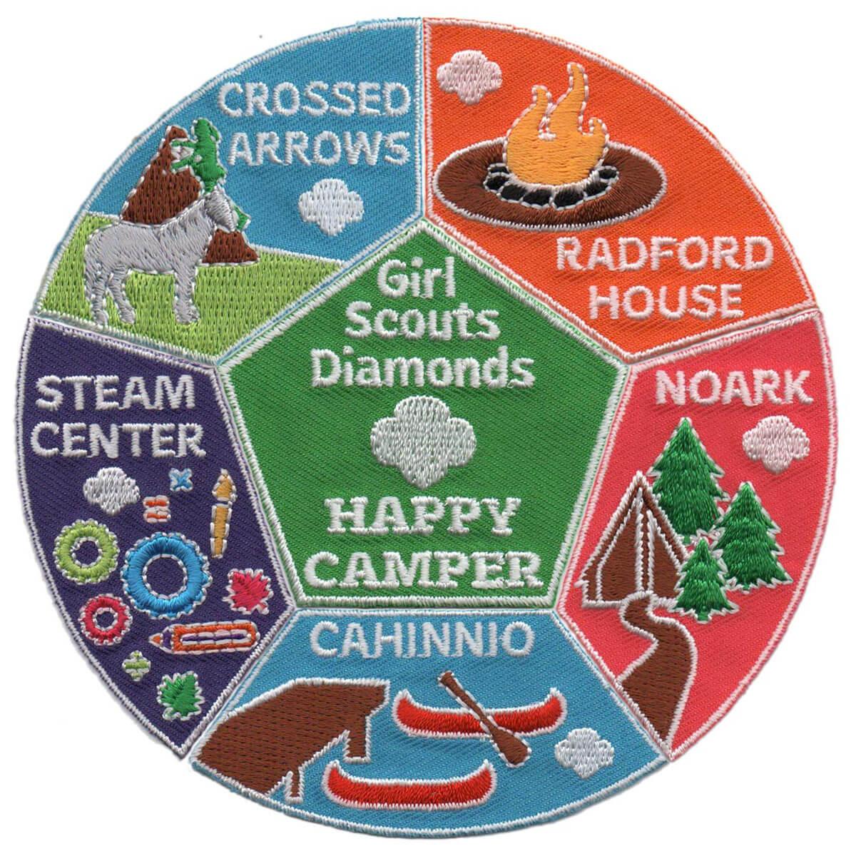 GSDAOT Happy Camper Badges | Girl Scout Shop