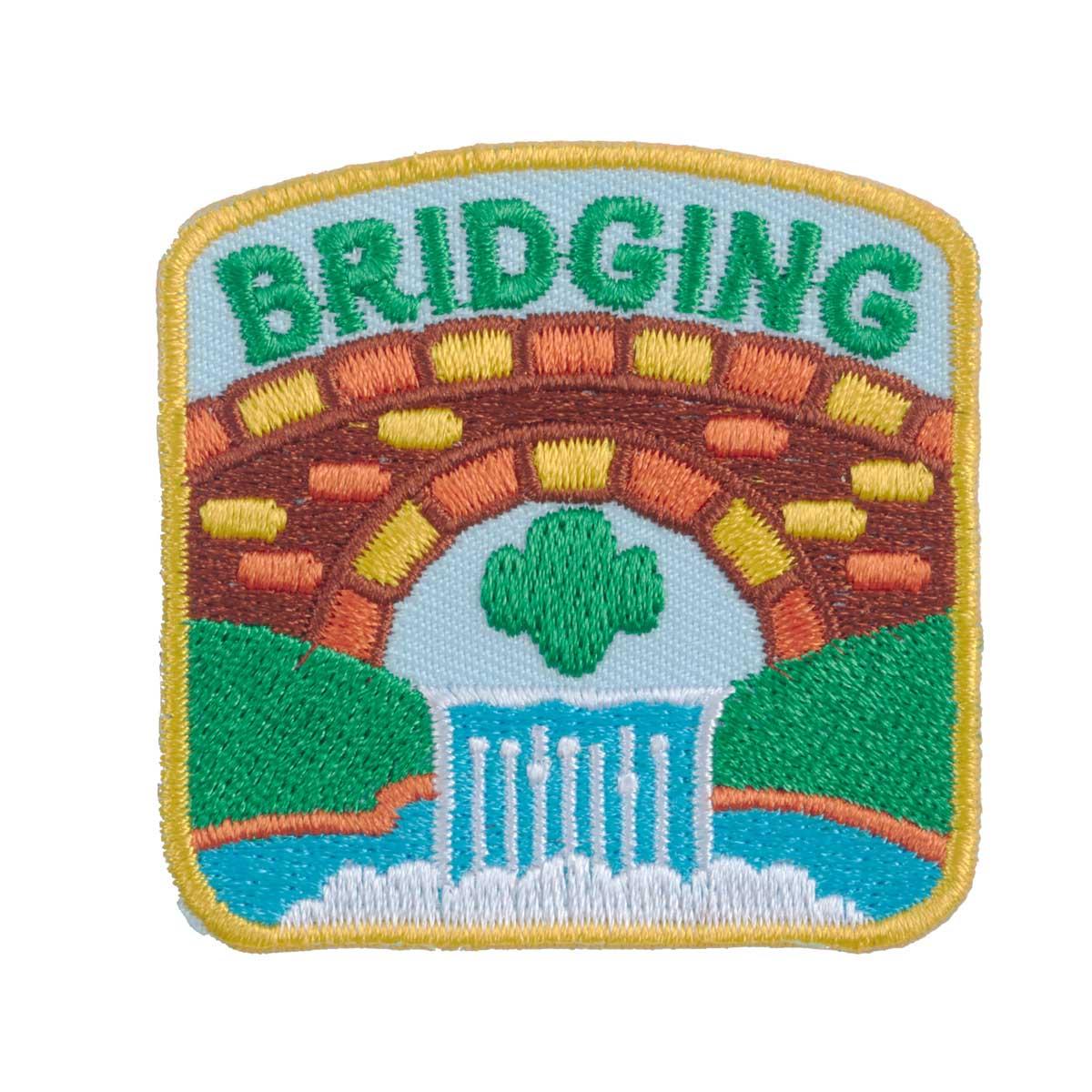 Bridging Waterfall Iron-On Patch | Girl Scout Shop