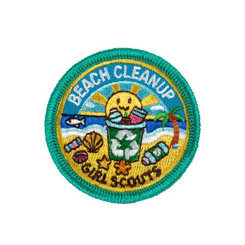 Beach Clean Up Iron-On Patch | Girl Scout Shop