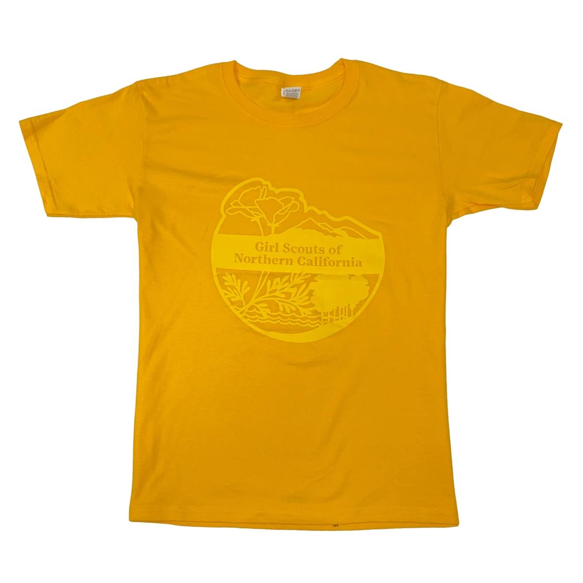 GSNorCal Patch Tee Youth Size - Gold | Girl Scout Shop