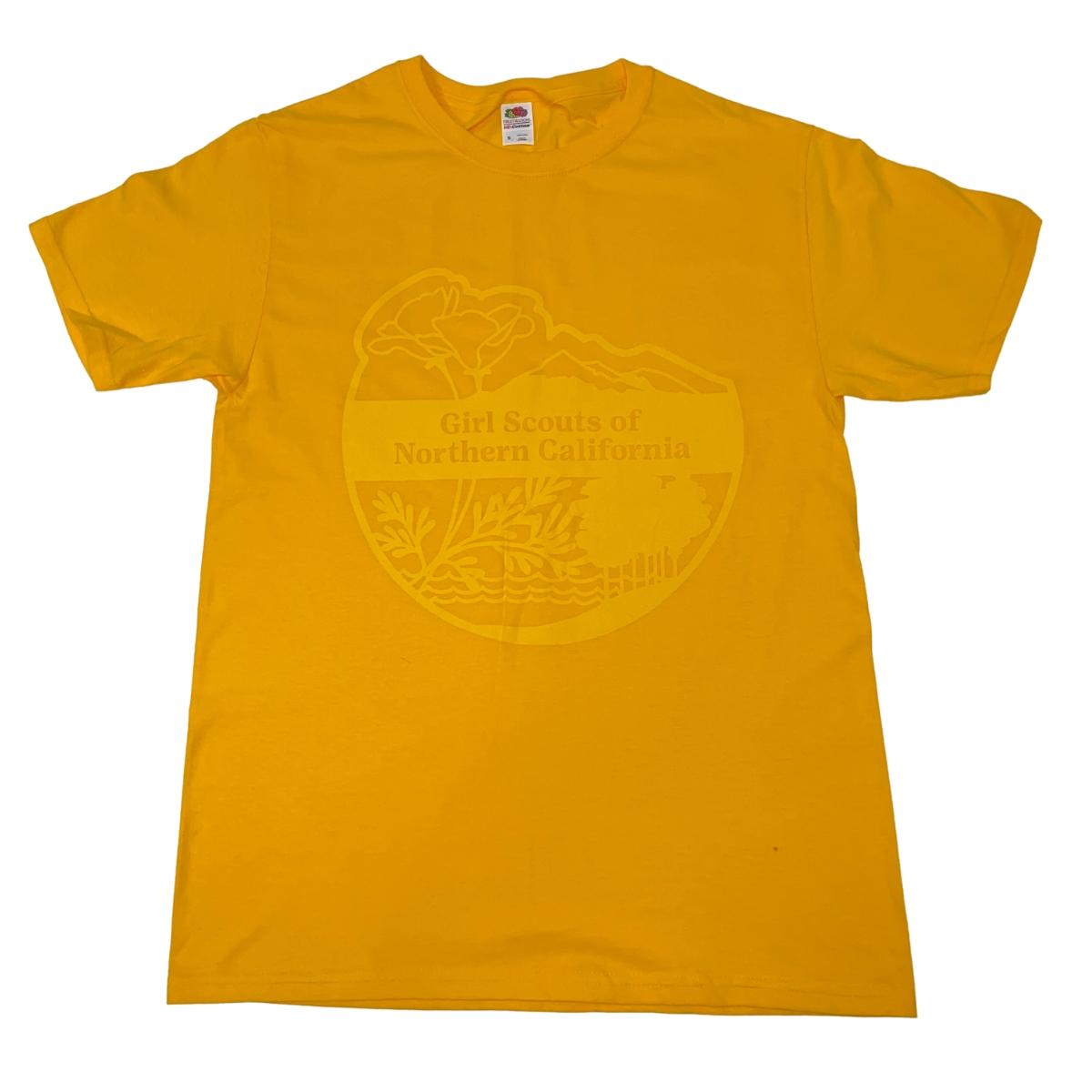 GSNorCal Patch Tee Adult Size - Gold | Girl Scout Shop