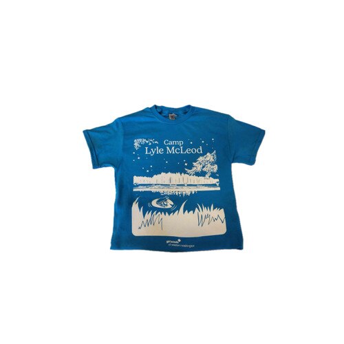 GSWW CREW NECK CAMP LYLE MCLEOD TEE SHIRT IN SAPHIRE BLUE | Girl Scout Shop