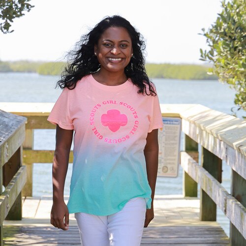 Neon Trefoil Gradient T-Shirt - Women's | Girl Scout Shop